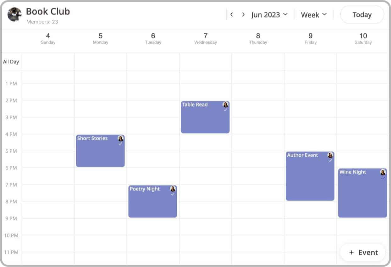 Community Calendar with GroupCal - shared community events
