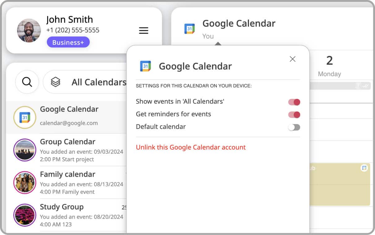How to add and share your Google Calendar Account in GroupCal
